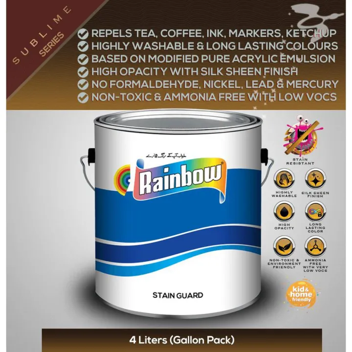 Rainbow Stainguard Emulsion Gallon (4 Liters) | Daraz.pk