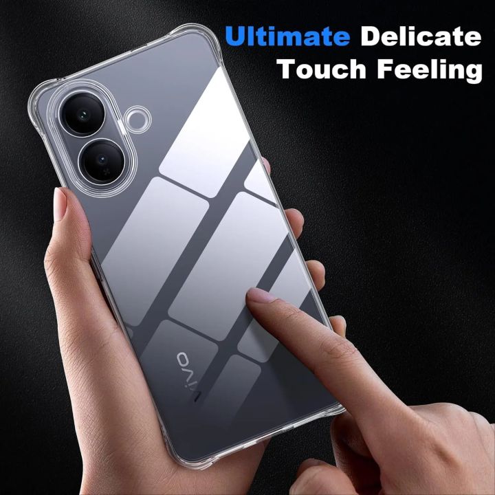 Vivo V60 Lite Transparent Back Cover with Corner Bumper Protection ...