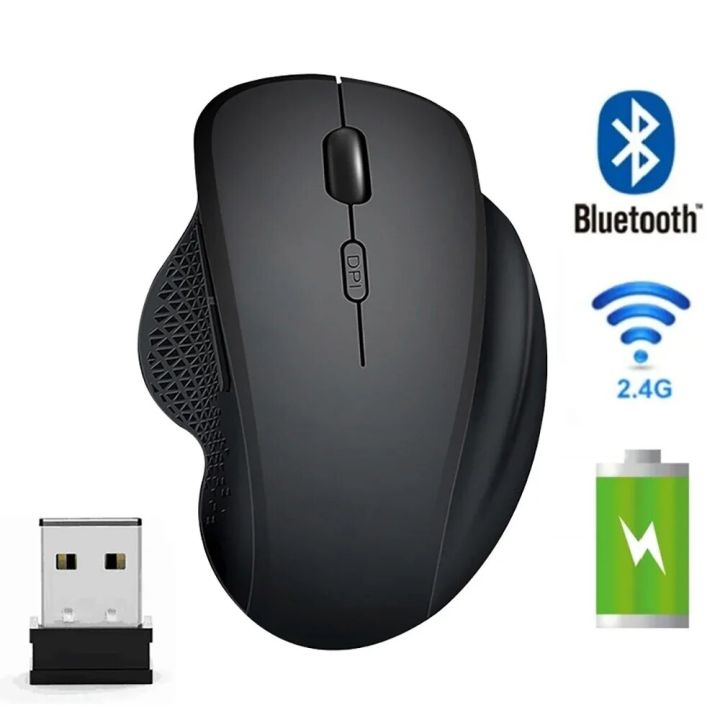 Wireless Mouse Ergonomic Computer Mouse PC Optical Mause with USB ...