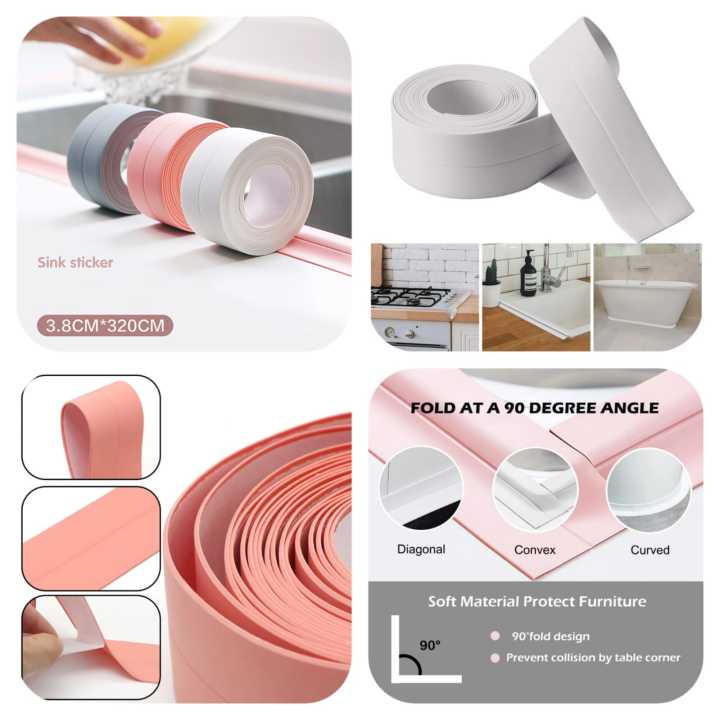 Waterproof PVC Wall Corner Line Sticker Filling Tape | Daraz.pk