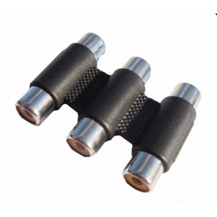 Female To Female AV 3 Audio Video Coupler Adapter | Daraz.pk