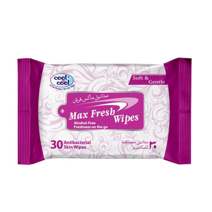 Cool and Cool Max Fresh Wipes 30's | Daraz.pk