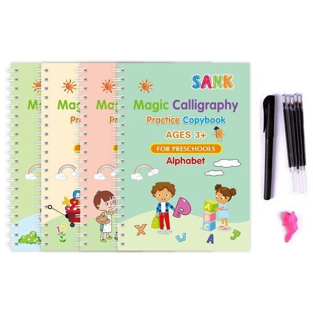 Magic Practice Copybook(4 BOOKS) , Magic Book For Montessori Children ...