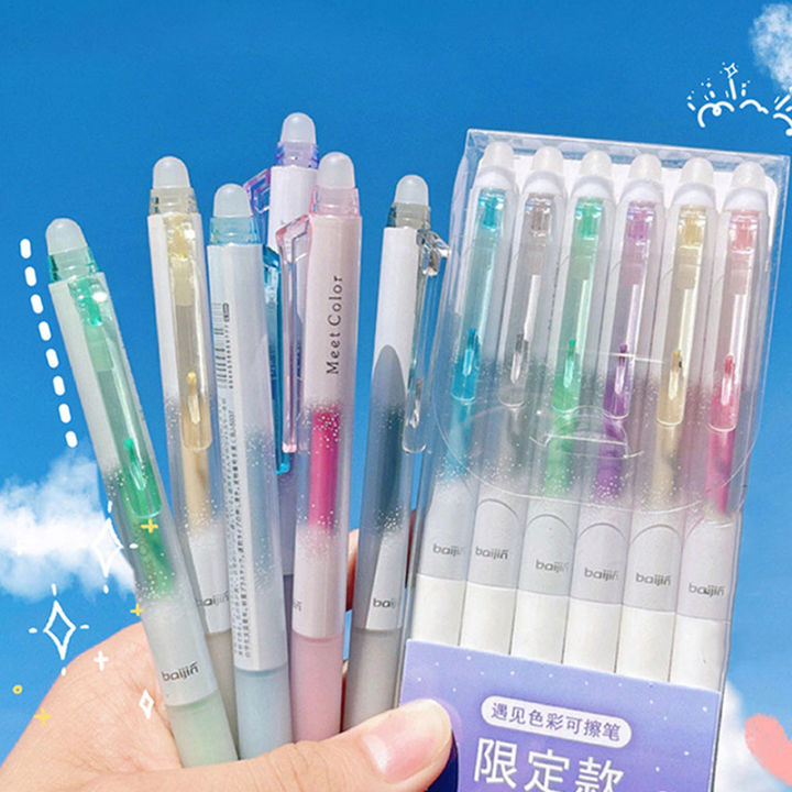 Creative Scented Erasable Gel Pens 0.7mm Glitter Neutral Pens Colorful ...