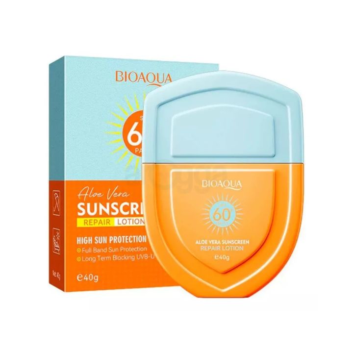 Bioaqua Aloe Vera Sunscreen Spf 60 Pa+++ Repair Lotion UV Defense High ...