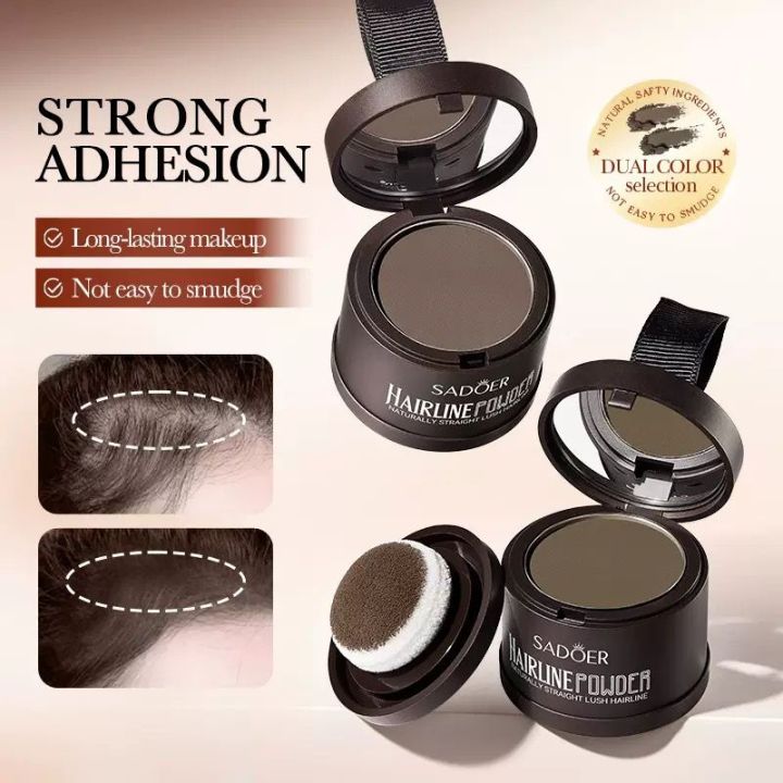 Waterproof hair line powder 4g roots touch up for Grey & thin hairs to ...