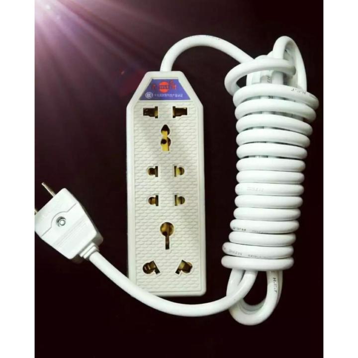 Extension Board 4 Sockets with 4 Meter Wire 40/76- Pure Copper Wire ...