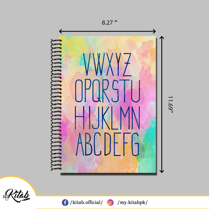 MyKitab - Alphabet Spiral Notebook-A4|Notebook for Girls and Boys ...