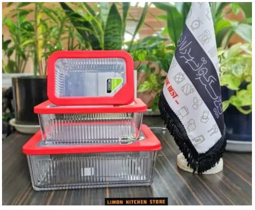 Pack of 3 Limon Unbreakable Glass Food Container Set | Daraz.pk