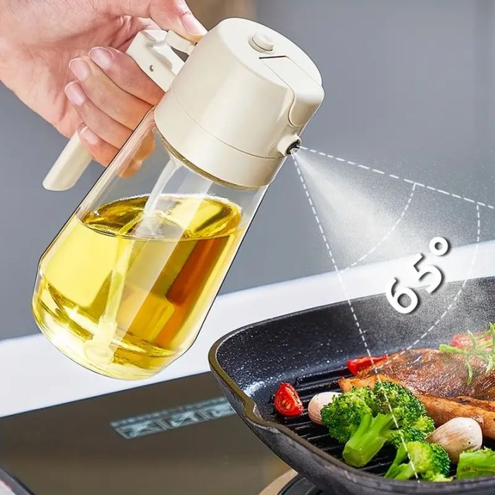 2 In 1 Oil Kettle, Oil Pot, Kitchen Oil Spray Bottle And Dispenser ...