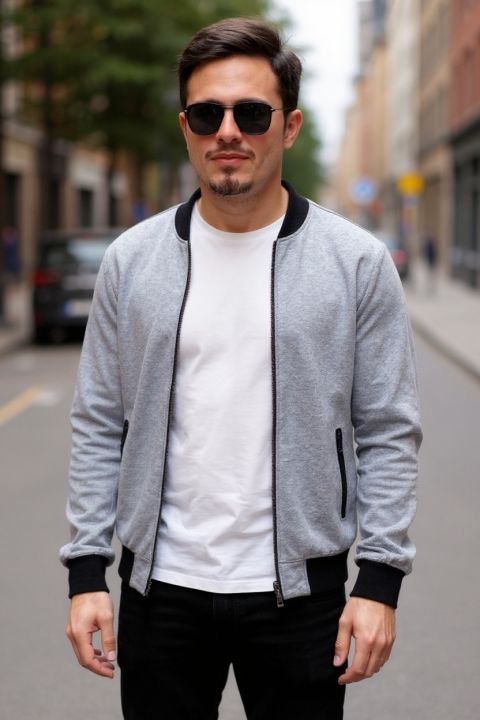 Bomber Stylish Zipper Jacket – Men’s Fleece Winter Wear (Medium, Large ...