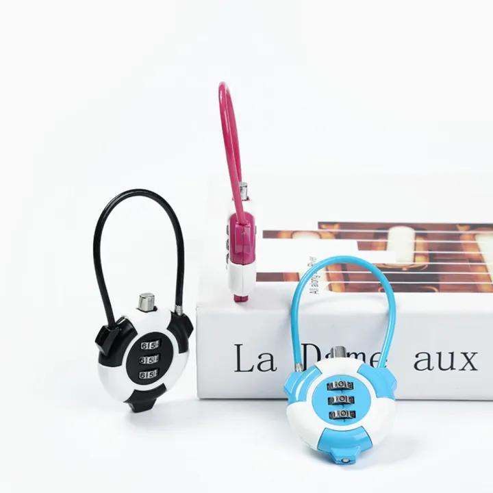 Cute Padlock Gym Digital Mechanical Lock Anti- Lock Wire Rope ...