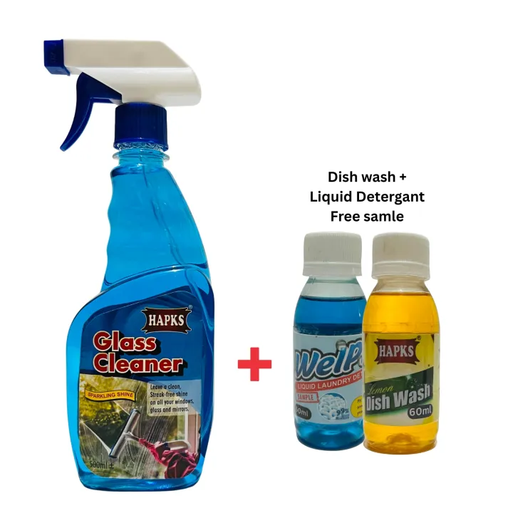 Glass Cleaner Spray 500ml with free samples– Streak-Free, Fast Drying ...