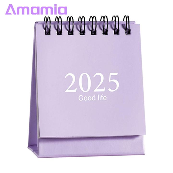 Triangular Folding Desk Calendar 2025 Desk Calendar Annual Planner Coil ...