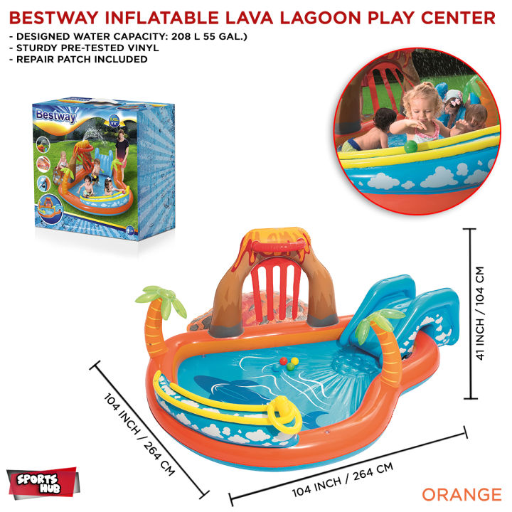 Lava Swimming Pool Bestway H2OGO! Lava Lagoon Inflatable Kids Pool