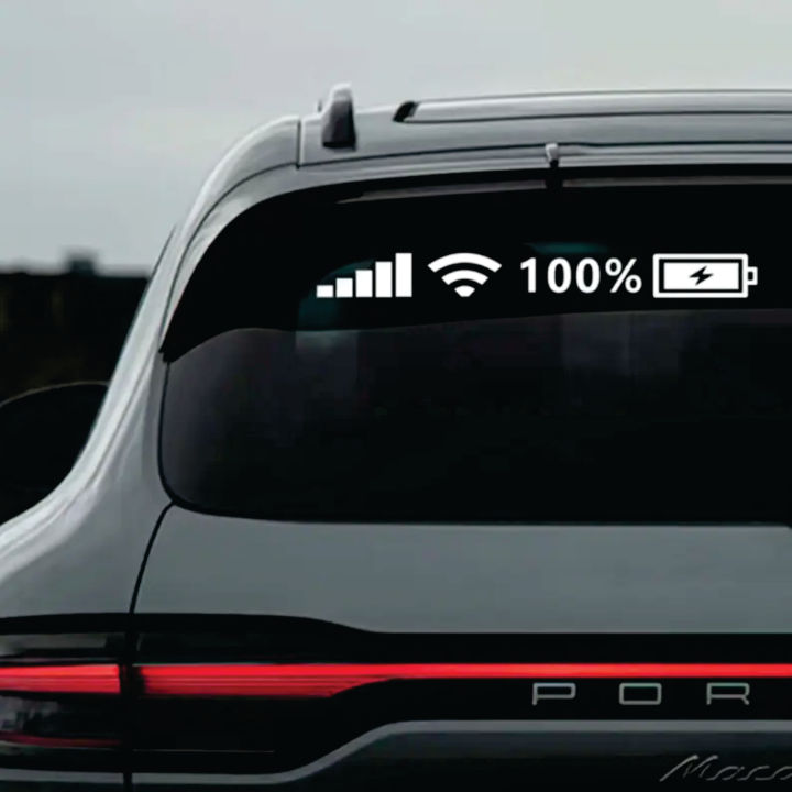 Wi-Fi and Battery Signs Car Sticker, Car Windshield Sticker, Car ...