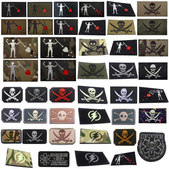 Edward Teach Blackbeard Pirate Flag IR Infrared Reflective Patch ...