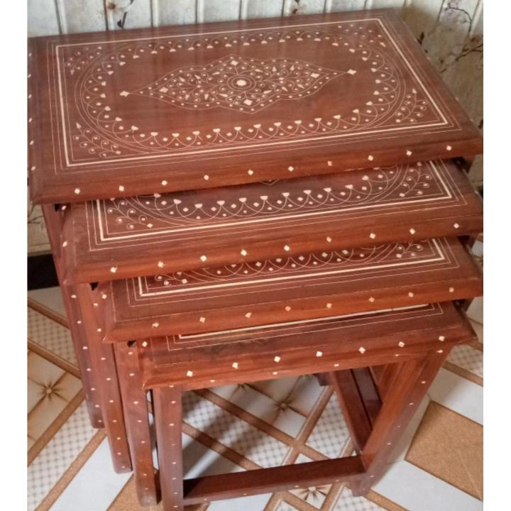 Coffee Tables set of 4, Chinyoti Solid Sheesham Wood for Living Room ...