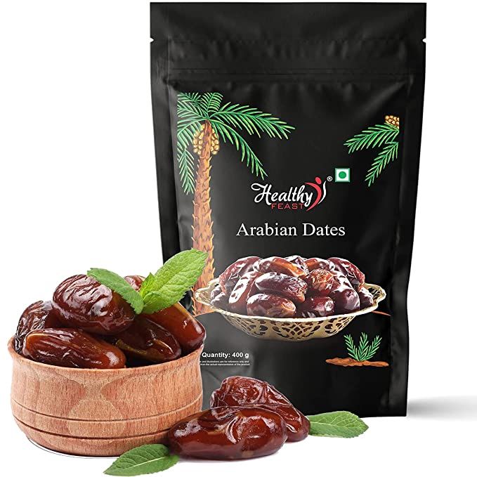 Healthy Feast Premium Saudi Arabian Dates (Khajur) Dry Fruits, 400 g ...