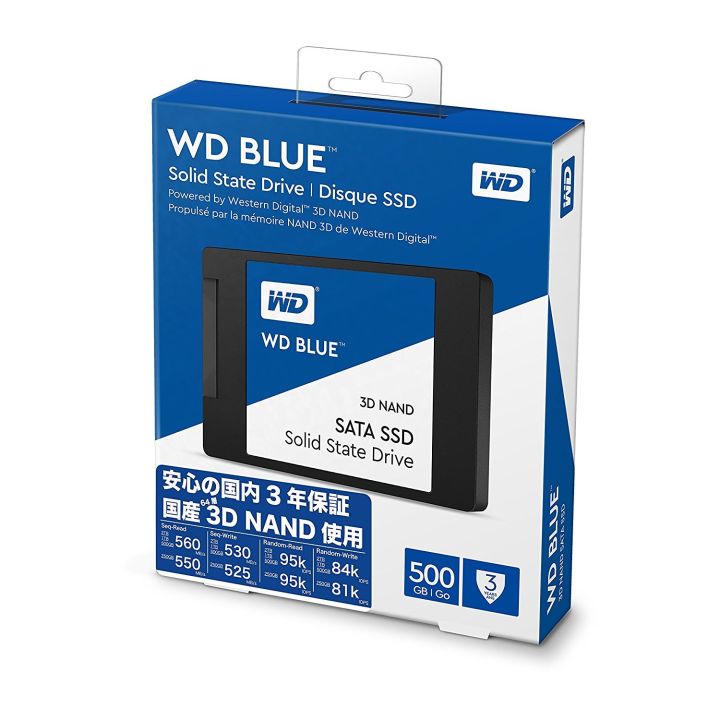 500GB WD Blue 3D NAND SSD - 2.5" Internal SATA III Drive with 560 MB/s ...