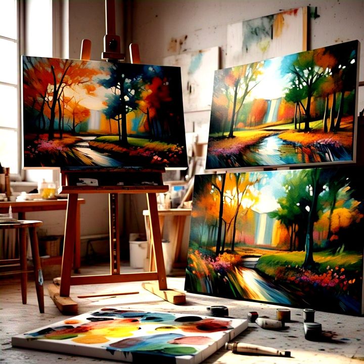 Pack of 5 Pieces 4x4 Canvas for Painting - Premium Stretched Blank ...