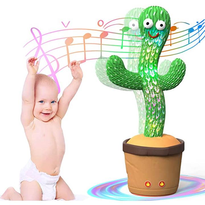 Rechargeable Dancing Cactus Toy Plush Electronic Singing & Dancing ...