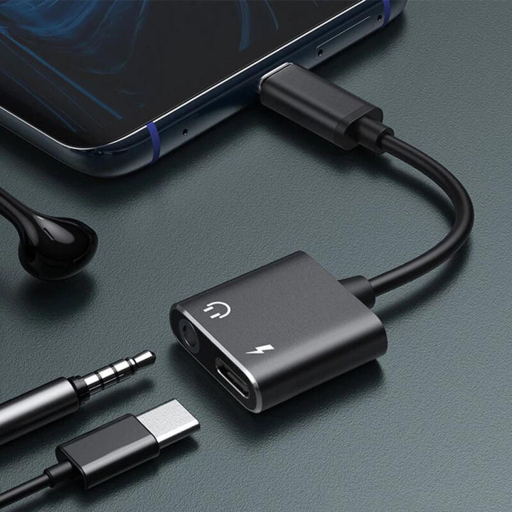 Type C Adapter 2 In 1 USB C Adapter 3.5mm type c to charging and audio ...