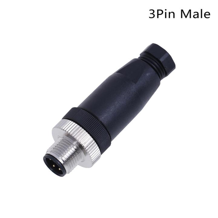 1Pc M12 sensor connector 3/4/5 pin male/female straight/right angle ...