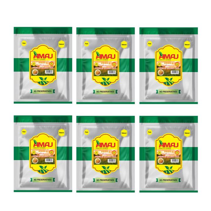 Premium Basmati Rice 1121 Kainat Pack of 6 each packet 1kg | Daraz.pk