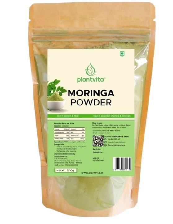 plantvita Moringa Powder [Pack of 200g] | Daraz.pk