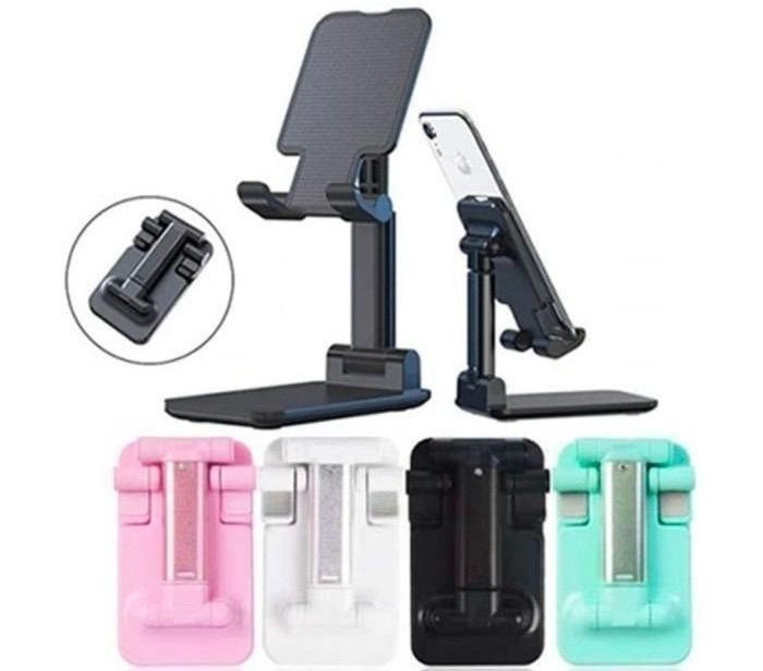 Foldable Adjustable Universal Mobile Stand with Flexible Height, Pocket ...
