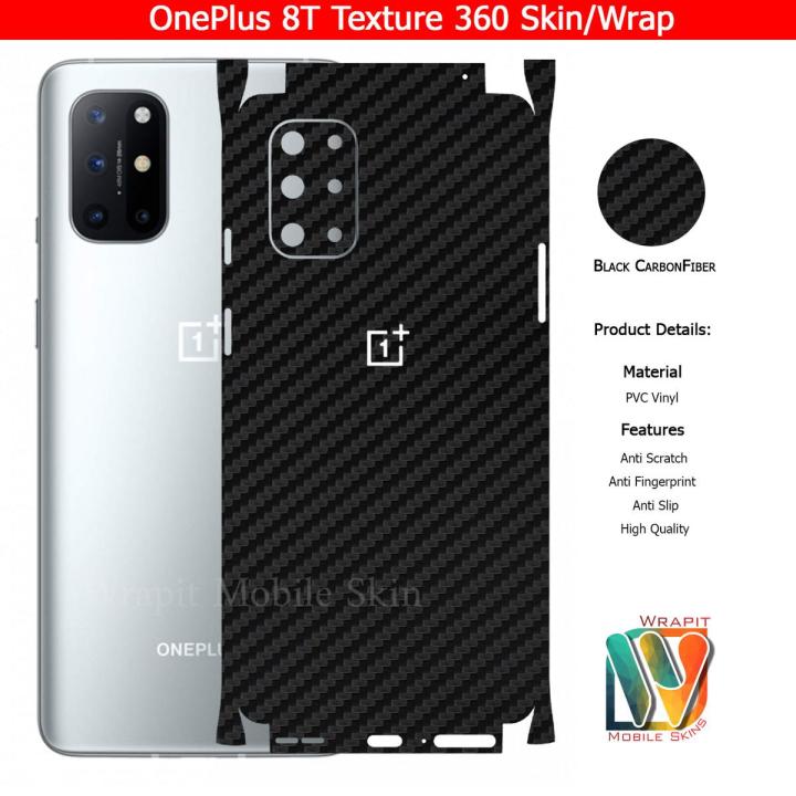 OnePlus 8T Skin / Wrap 360 Protection Carbon fiber/ Matte/ Transparent ...
