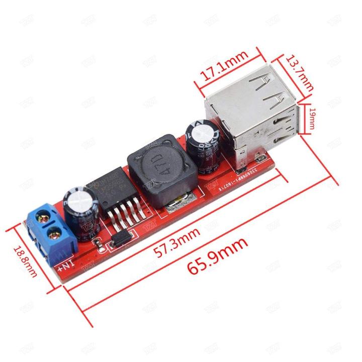 Vehicle Battery Charger 3A Dual USB Output LM2596 Buck Converter In ...