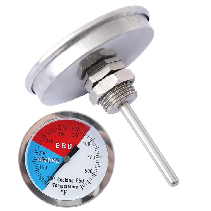 Stainless Steel Barbecue BBQ Smoker Grill Thermometer Temperature Gauge ...