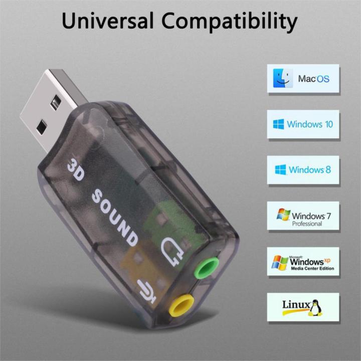 USB to Virtual 7.1 Channel Audio Sound Card Mic Adapter Original | Daraz.pk