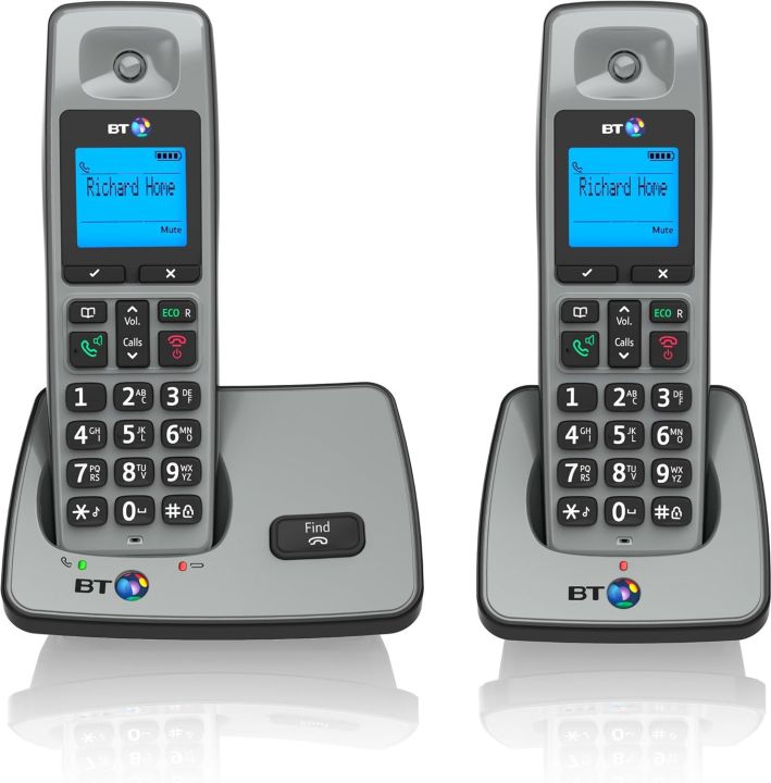 BT 2000 Dual (02 sets) PTCL Wireless landline phone plus intercom with speakerphone, Caller ID ...