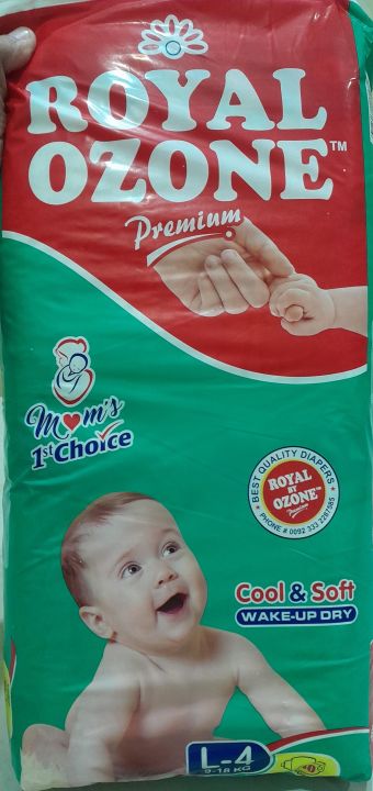Royal Ozone Premium Diaper Large(L-4) 40 pcs pack | Daraz.pk