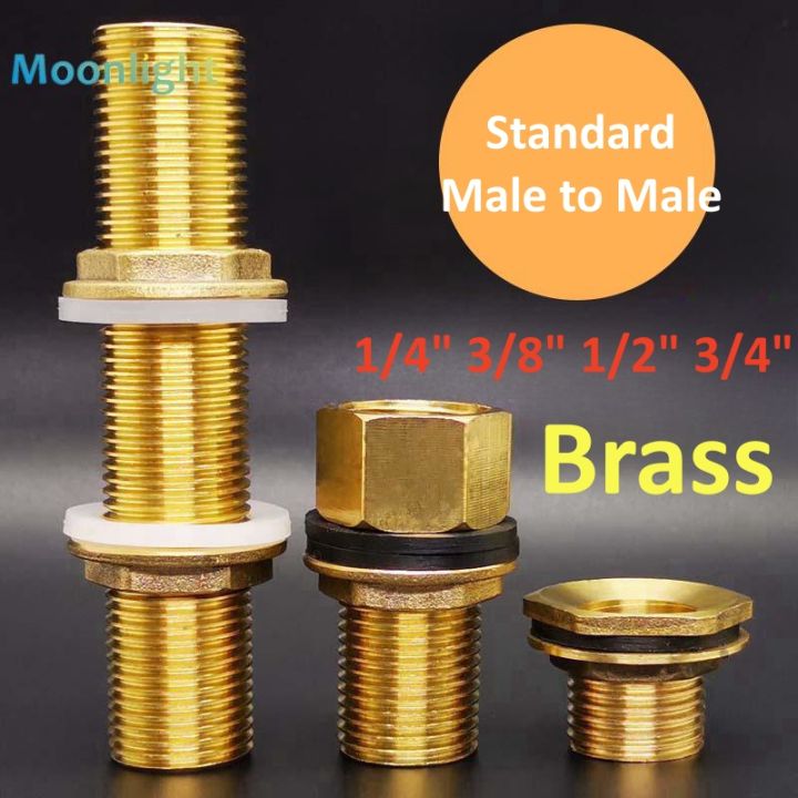 Brass Water Tank Connector 1/4 3/8 1/2 3/4 BSP Threaded Male Female Pipe Plumbing Fittings ...