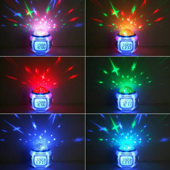 SS\Projector Alarm Clock\Kids Music LED Star Sky Night Light Projector ...