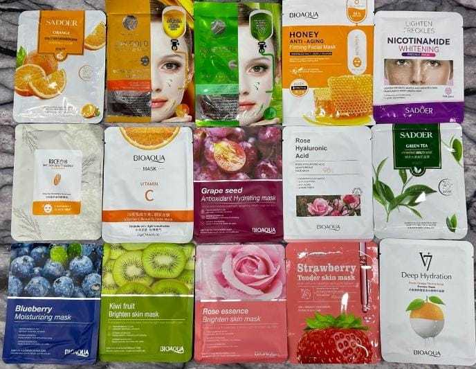 Pack of Sheet mask 5/10/15/20 Moisturizing Facial Sheet Mask Hydrating ...