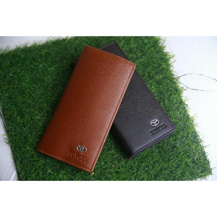 Leather Long Wallet For Men Slim Money Mobile Wallet Card Holder | Daraz.pk