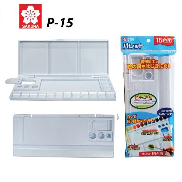 Sakura Mixing Painting Palette for Gouache & Watercolor 15 well | Daraz.pk