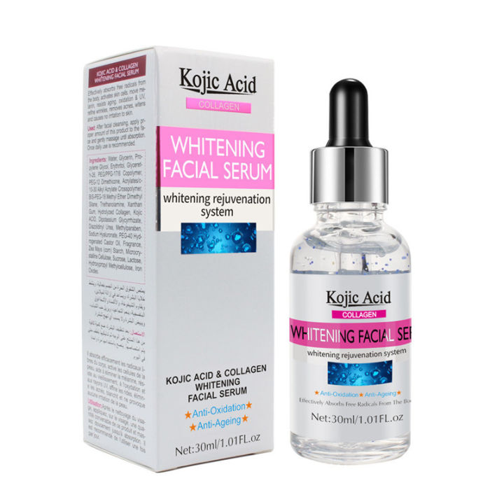 Kojic Acid Serum for Face Remover Hyaluronic Acid Whitening Fade Melanin Anti Wrinkle Facial ...