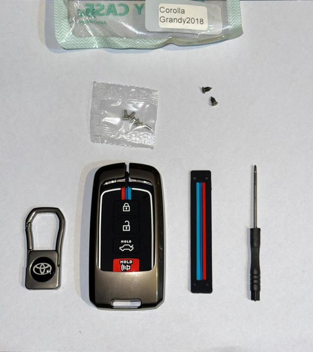 car Toyota corolla grandy 2018 metal key cover with screwdriver dust ...