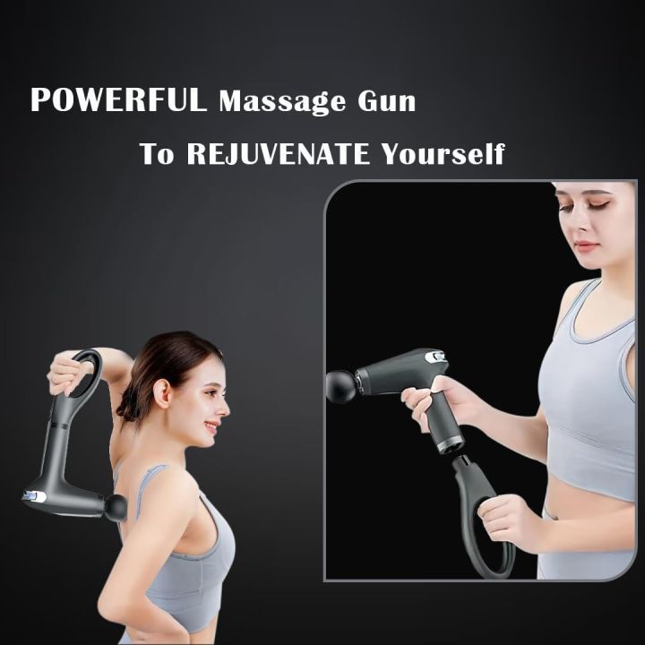 Generic Portable Body Massage Gun | Fascial Gun Pro, Extended Handle ...