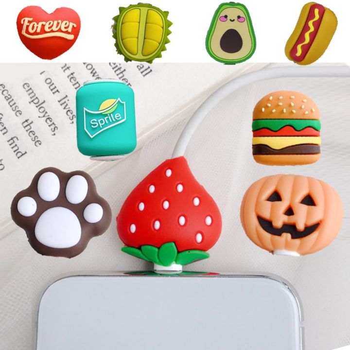 Cute Usb Cable Bite Charger Wire Organizer Silicone Cable Saver For Charging Cord Protector Data ...