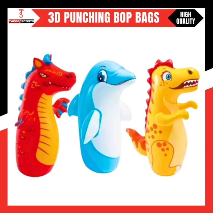 Intex 3-D Bop Bag Inflatable Punching Boxing Bop Bag Blow Up Inflatable ...