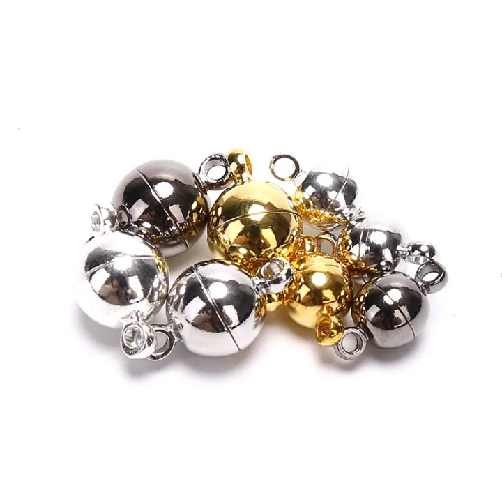 10pcs Magnetic Lobster Clasps Buckle Hook Round Ball DIY Jewelry Making ...