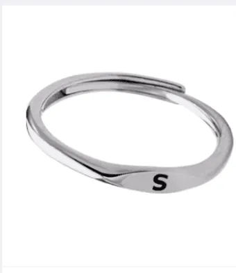 Customize Initial Alphabet Rings Alphabet A to Z for women and girls ...