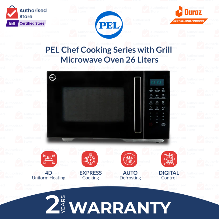 PEL Micro Oven | PMO 26 Chef | Size 26 Liters| Grill + Cooking Features ...